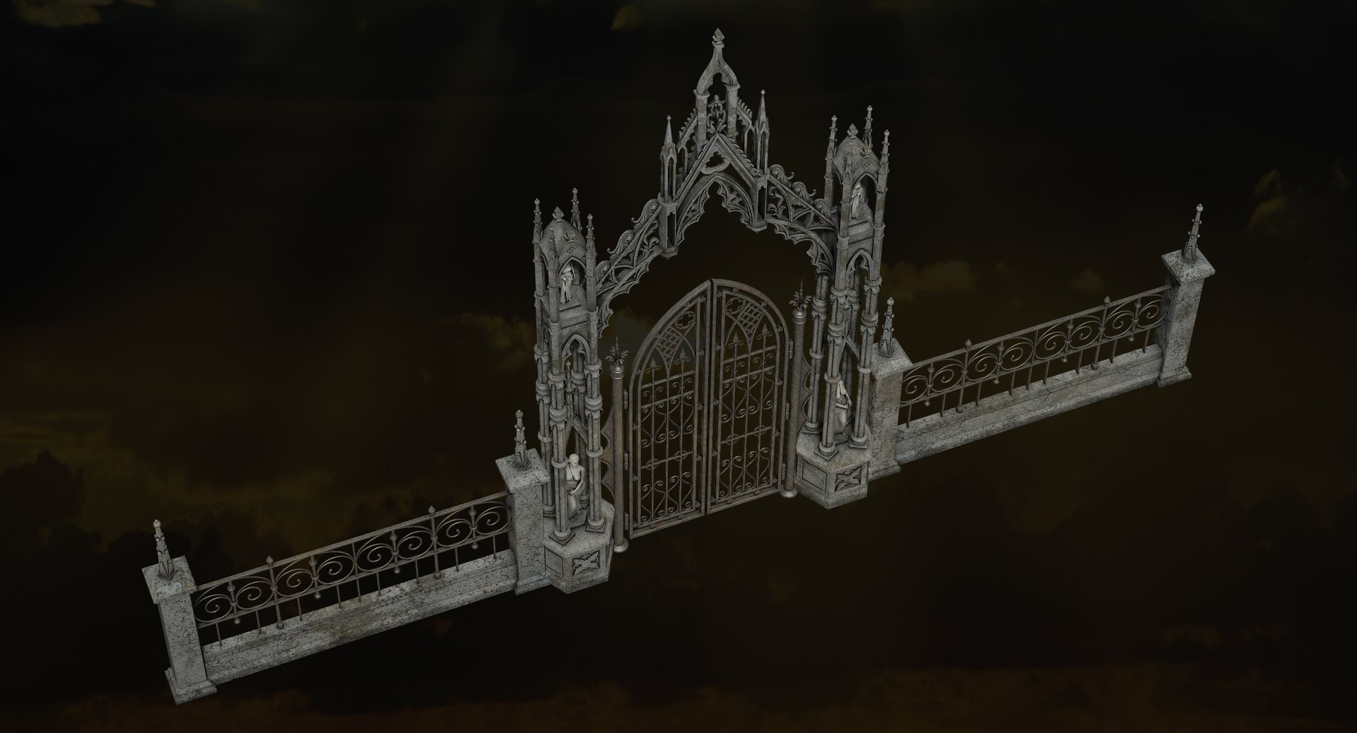 3d Model Gothic Gate