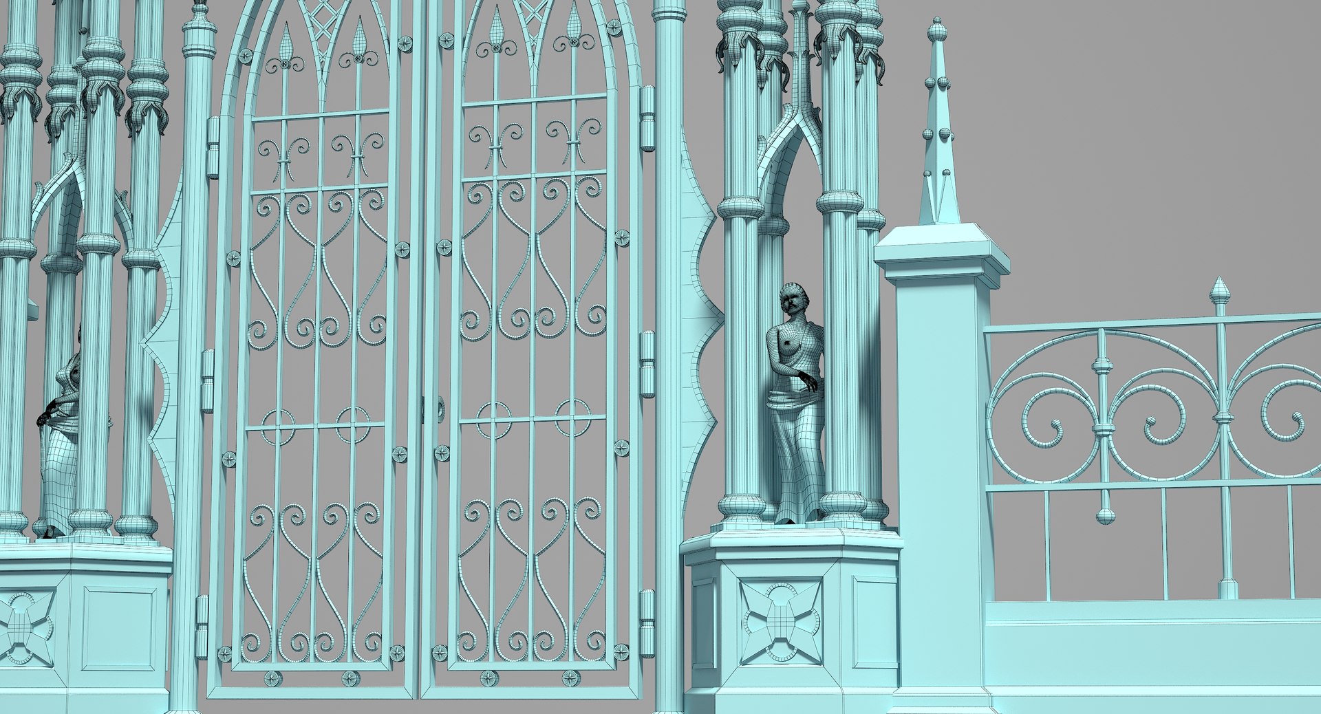 3d Model Gothic Gate