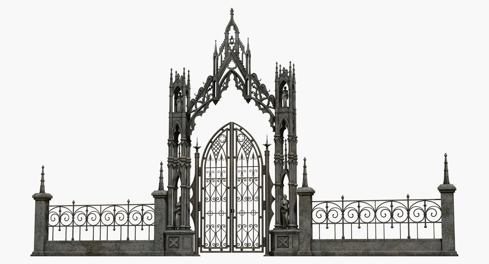 3d Model Gothic Gate