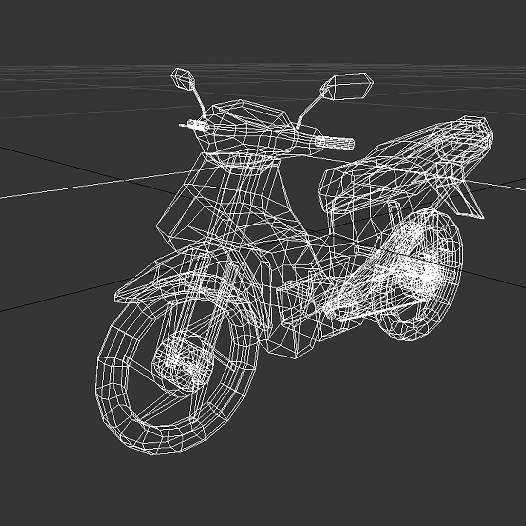 Moped Motorcycle Sepeda Motor Bebek 3D Model - TurboSquid 1752051