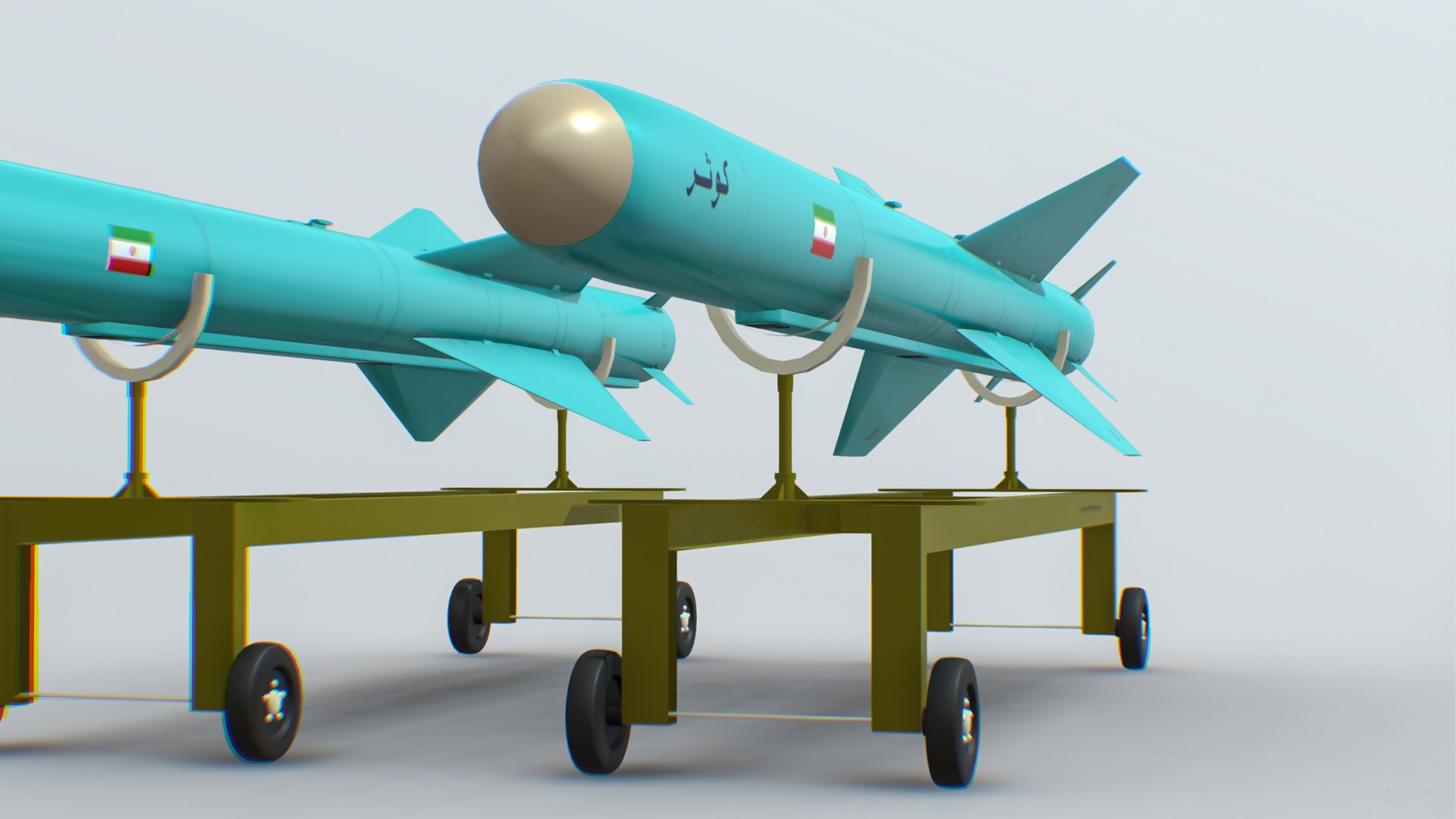 KOWSAR | ZAFAR Iranian Anti-Ship Cruise Missiles 3D Model - TurboSquid ...