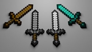 Free 3D Minecraft-Minecraft-Sword Models | TurboSquid