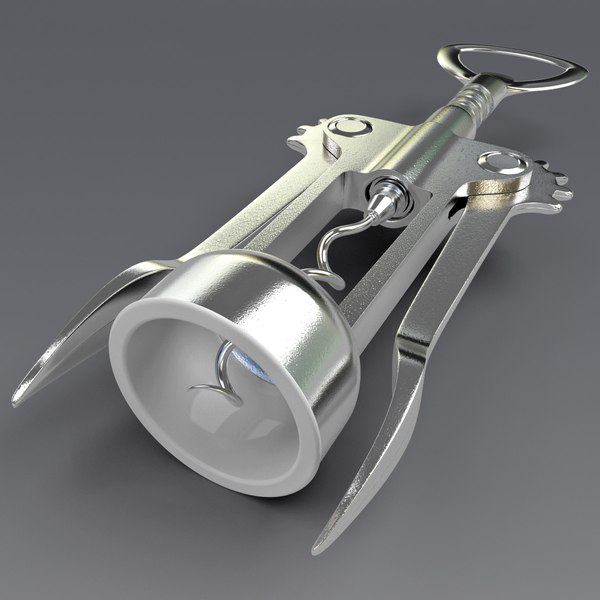 3d corkscrew modelled open