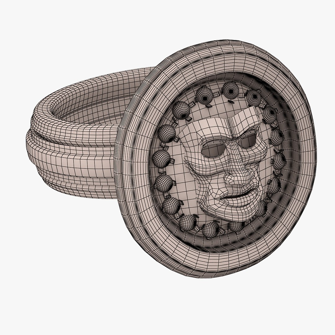 3d Face Mask Ring
