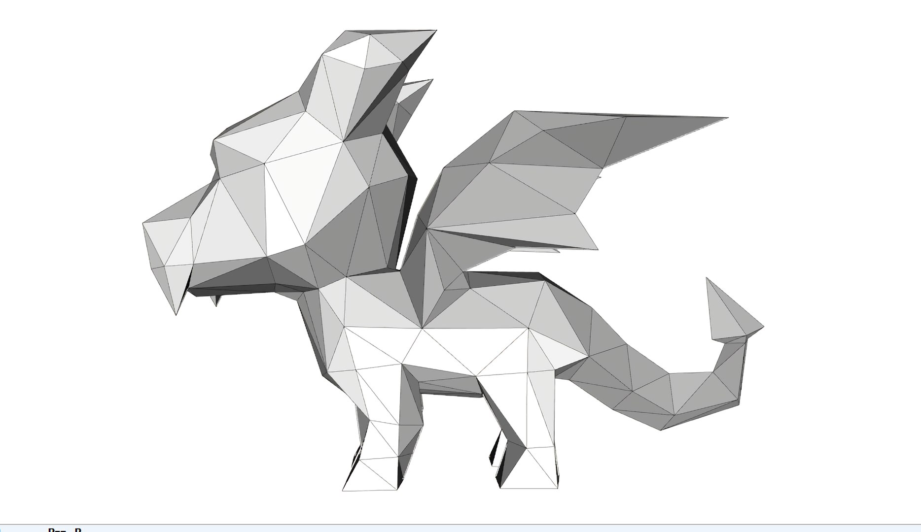 3D DRAGON LOW POLY 3D Papercraf - TurboSquid 1777086