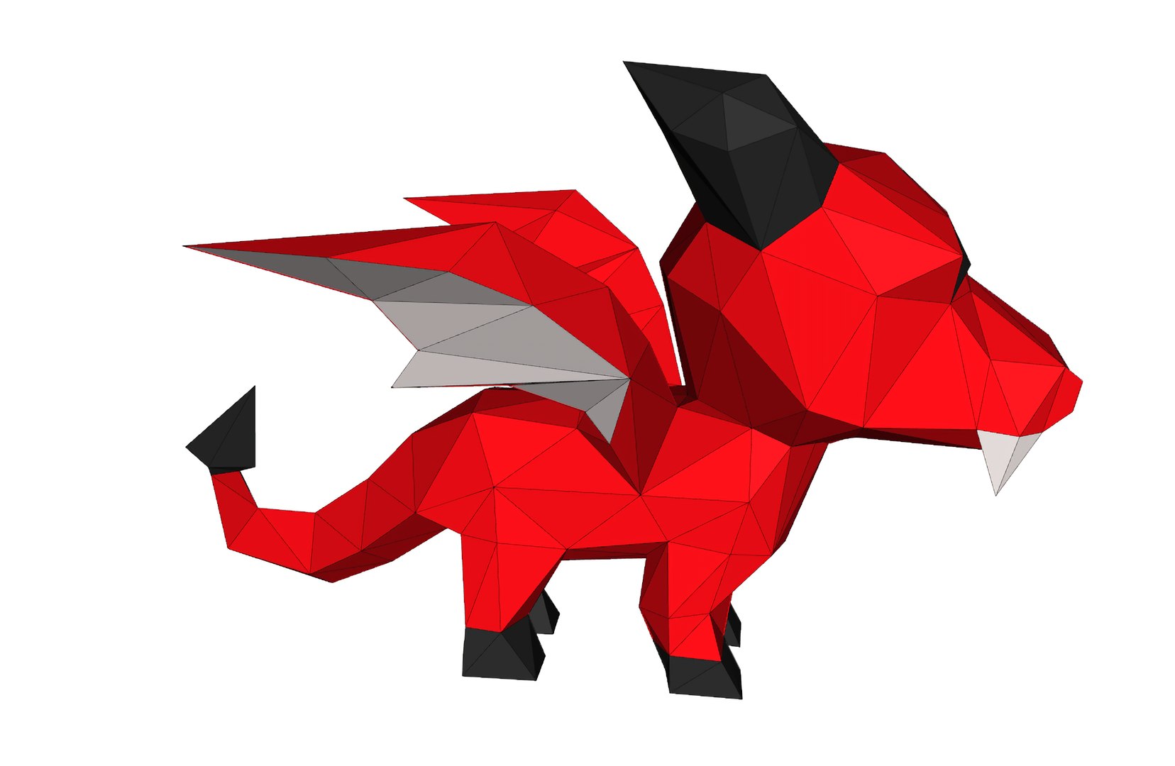 3D DRAGON LOW POLY 3D Papercraf - TurboSquid 1777086