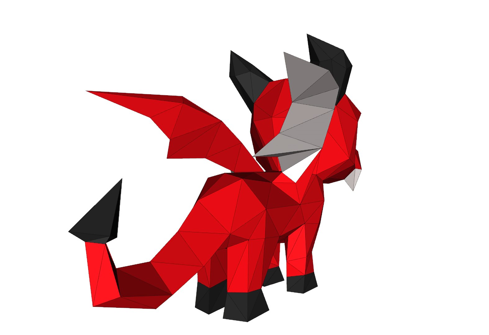 3D DRAGON LOW POLY 3D Papercraf - TurboSquid 1777086