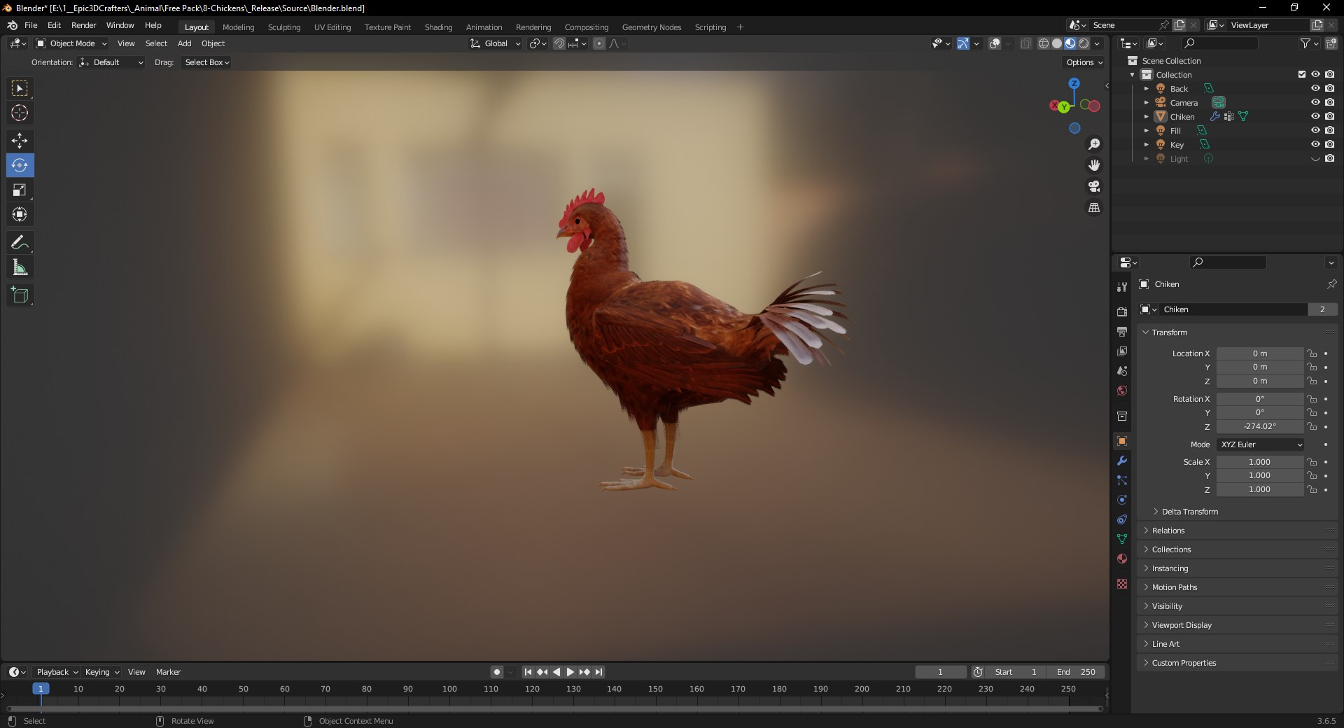 Free Farm Favorite 3D Free Chicken The Egg Producer Free Low-poly 3D ...