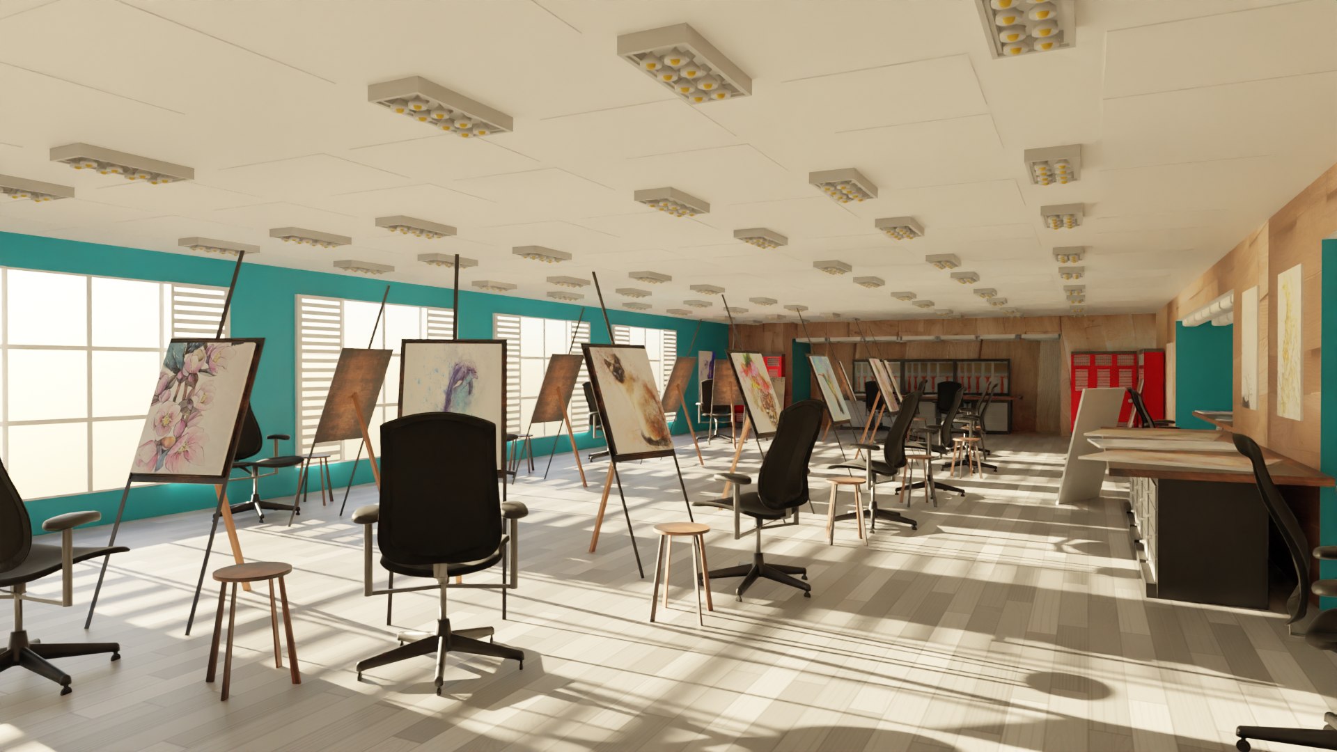 3D Model Art Workshop - Painting Workshop - TurboSquid 2179906