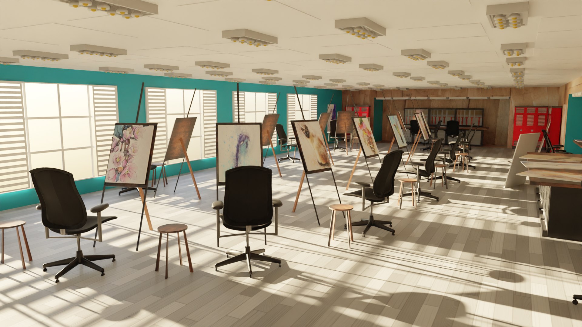 3D Model Art Workshop - Painting Workshop - TurboSquid 2179906