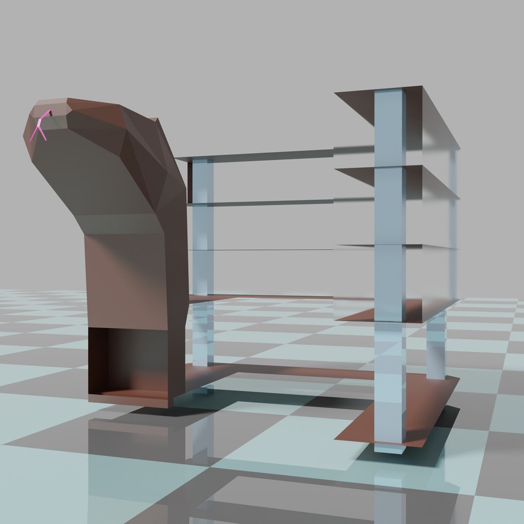 3D Bookcase Or Shelves In The Shape Of A Snake Model - TurboSquid 2240739