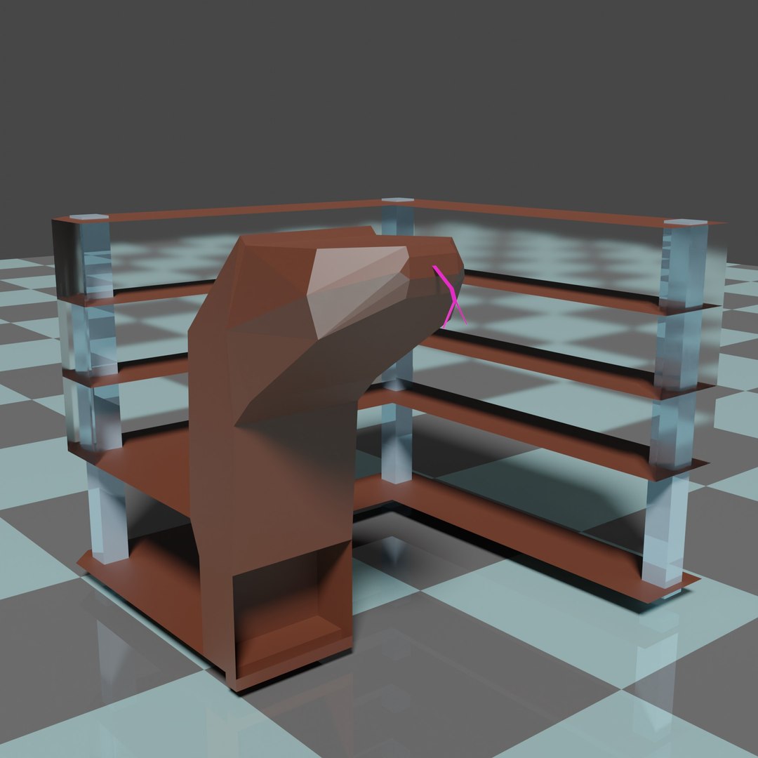 3D Bookcase Or Shelves In The Shape Of A Snake Model - TurboSquid 2240739