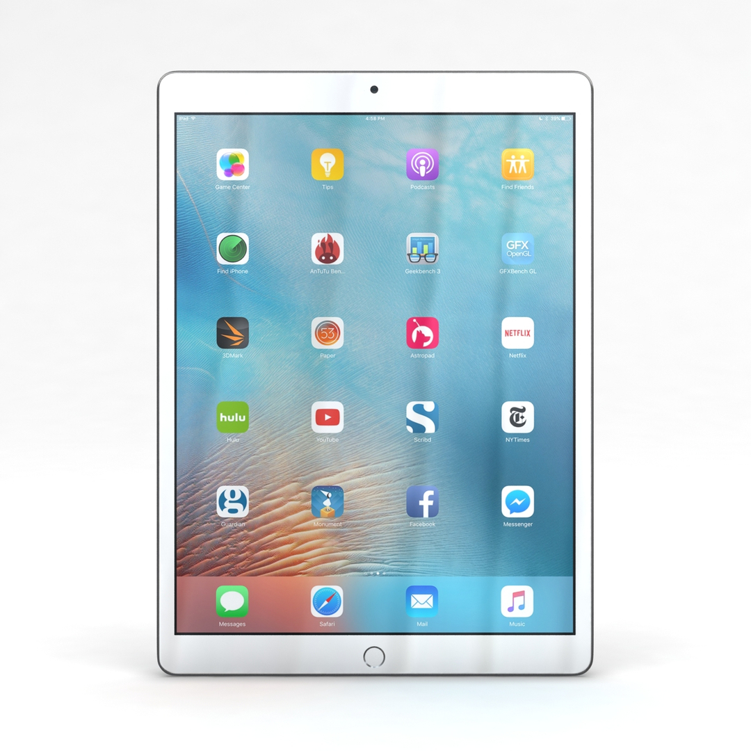 3d Model Of Apple Ipad Pro Silver