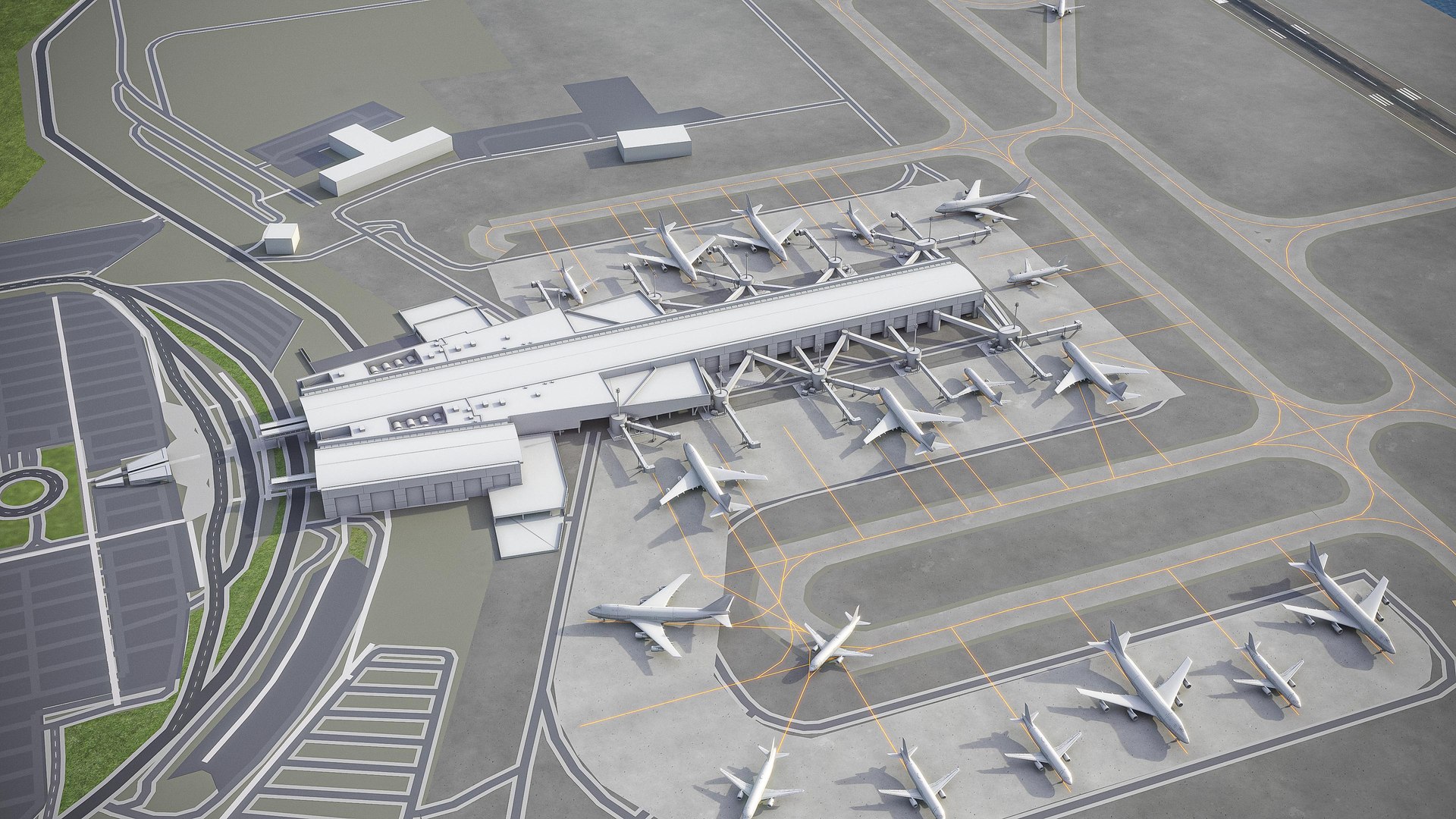 3D Larnaca International Airport Lca - TurboSquid 1489498