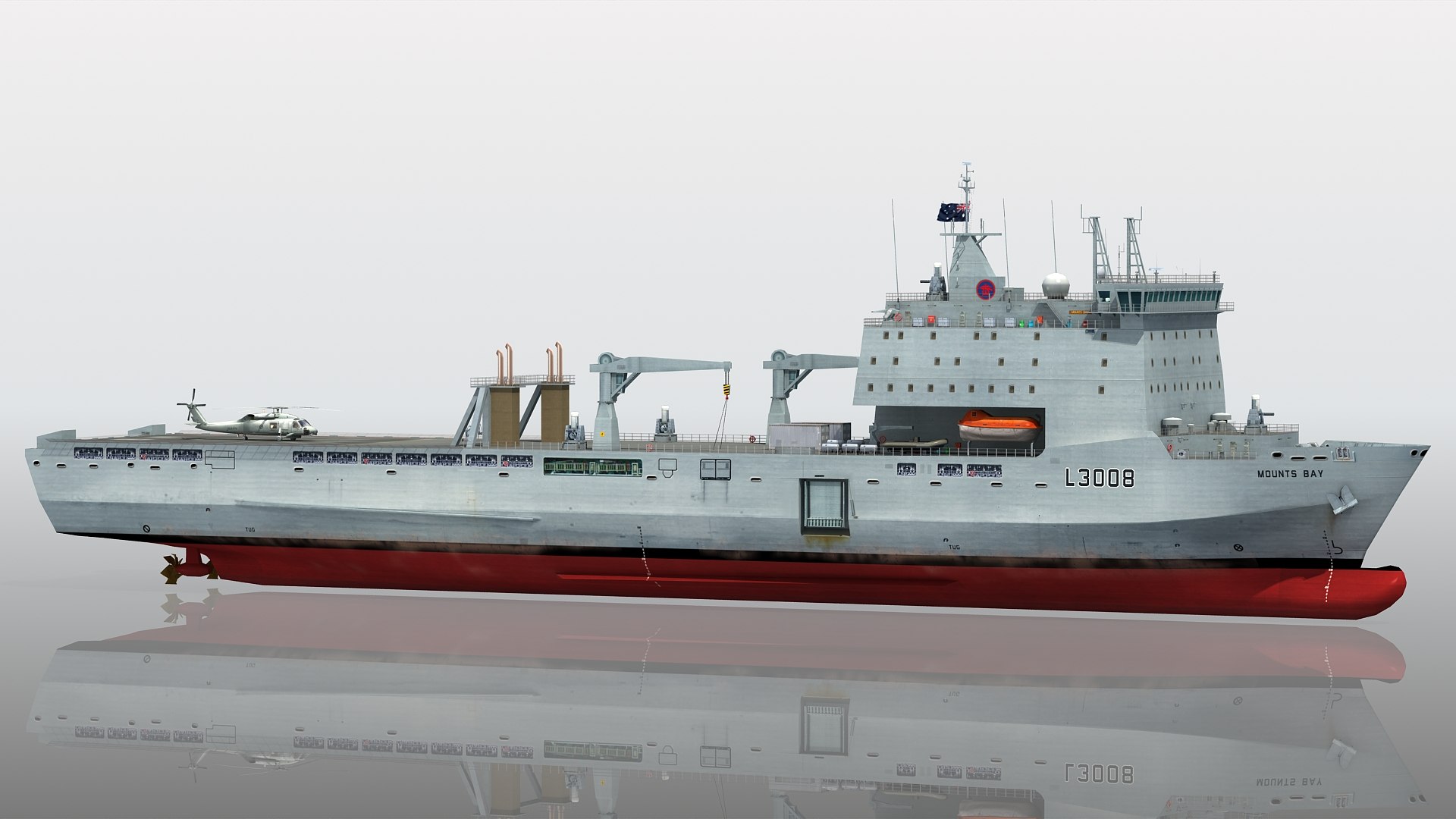 3D Model Mounts Bay L3008 Bay-class - TurboSquid 1662926
