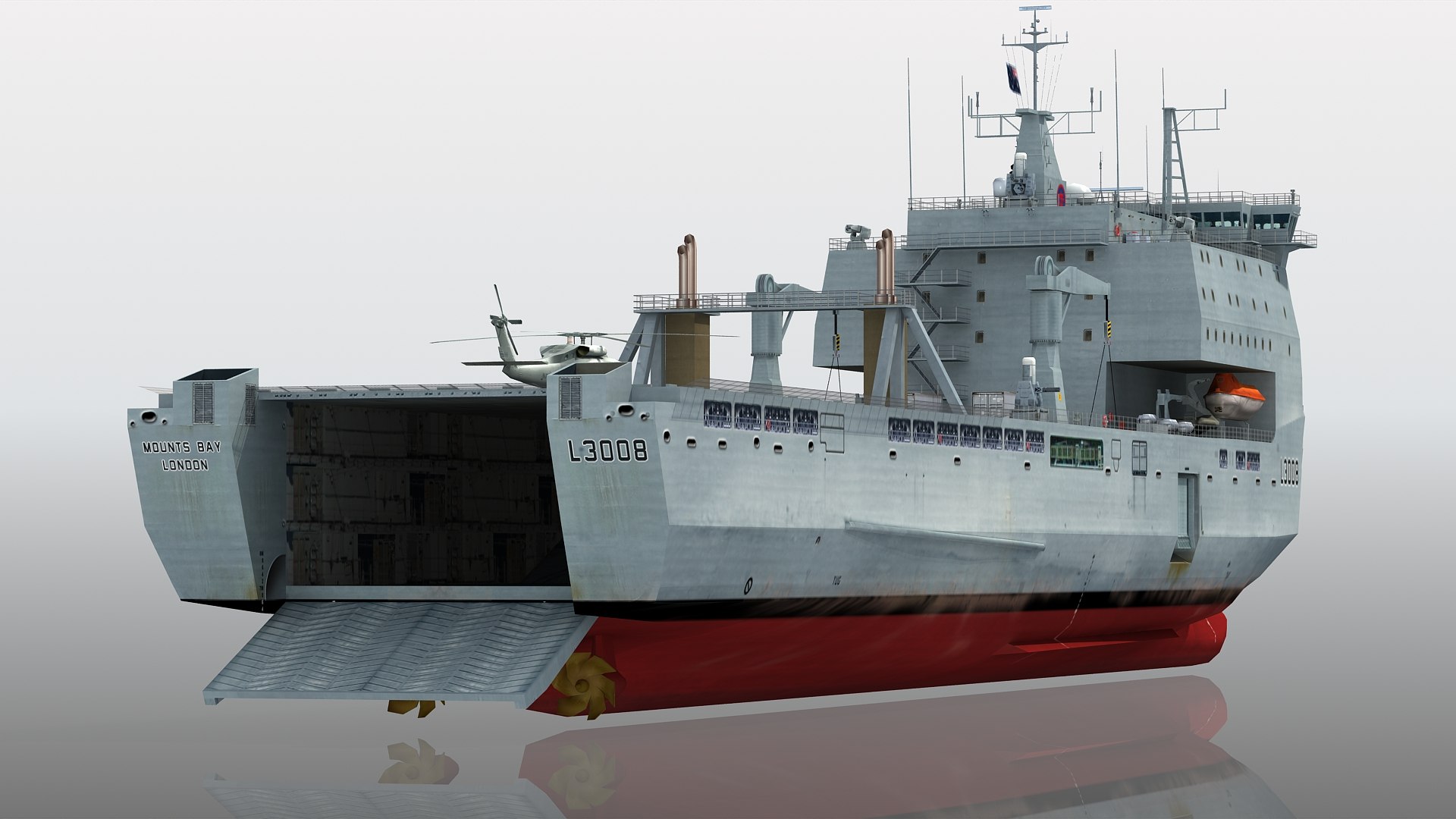 3D Model Mounts Bay L3008 Bay-class - TurboSquid 1662926
