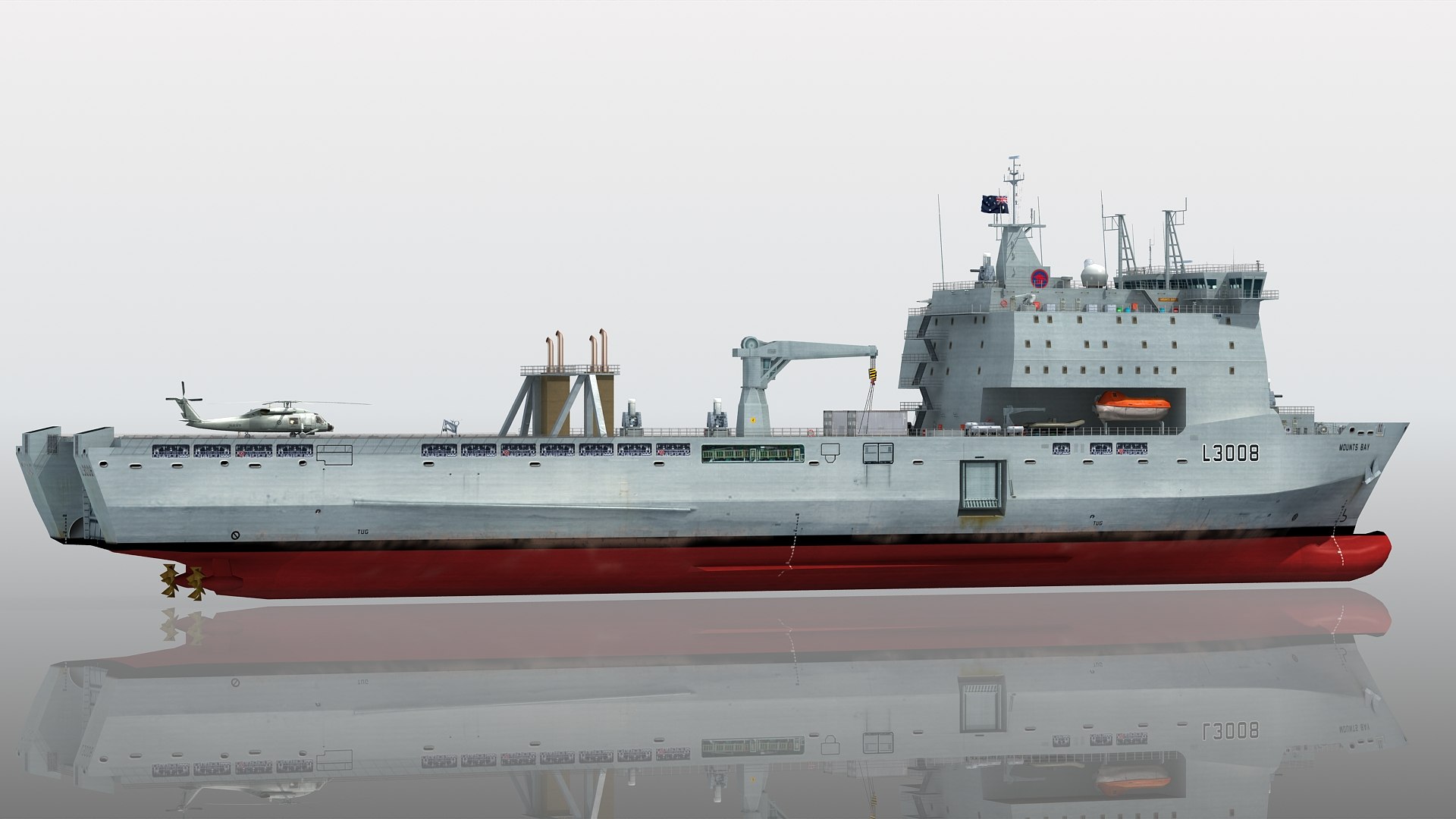 3D Model Mounts Bay L3008 Bay-class - TurboSquid 1662926