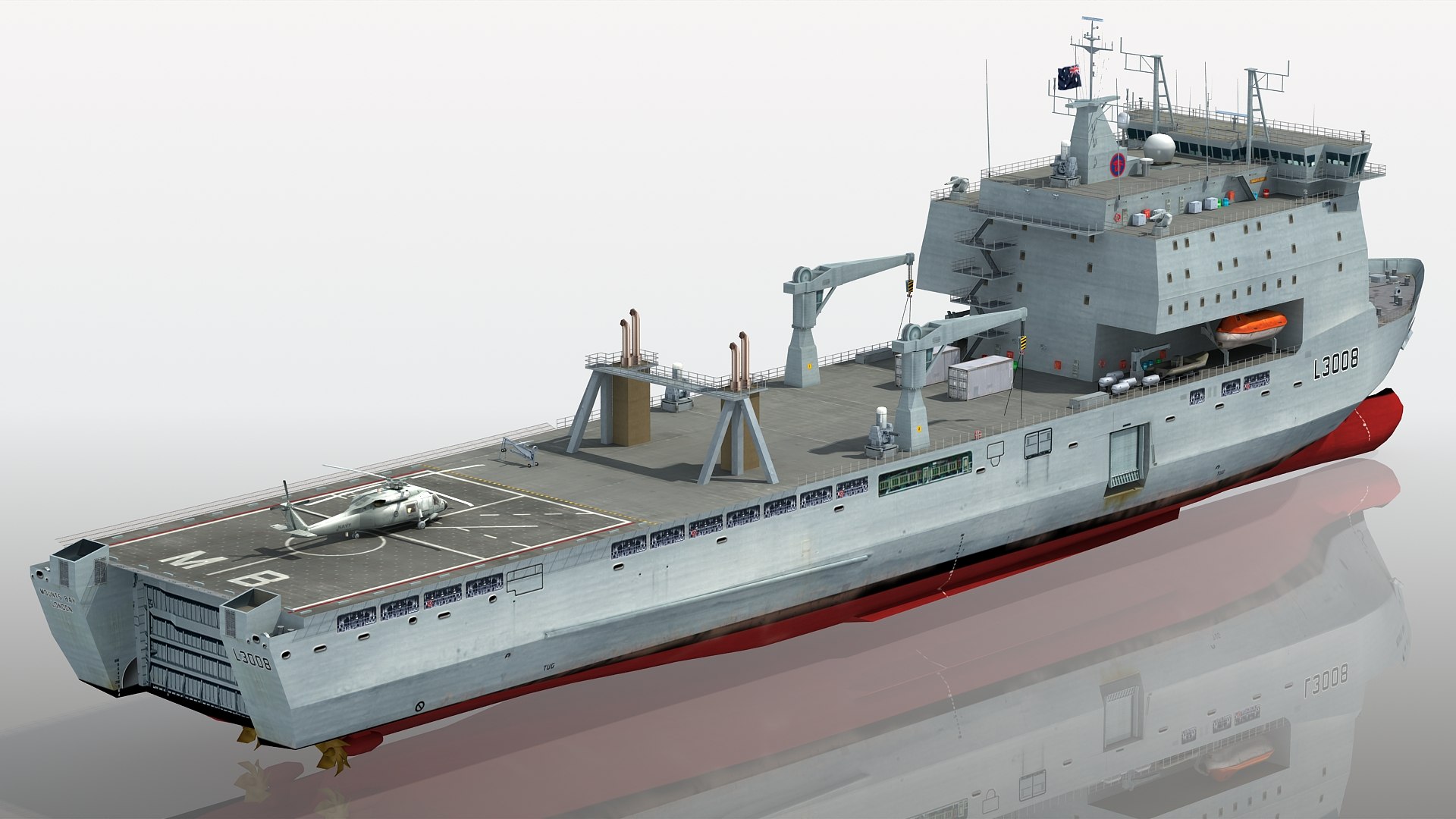 3D Model Mounts Bay L3008 Bay-class - TurboSquid 1662926