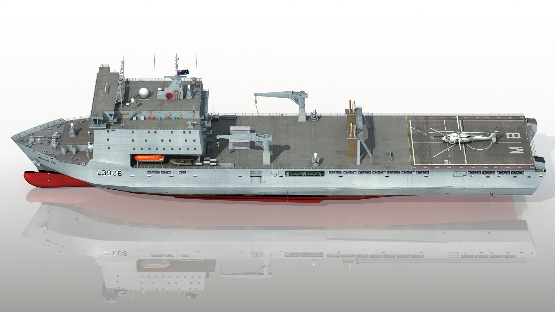 3D Model Mounts Bay L3008 Bay-class - TurboSquid 1662926
