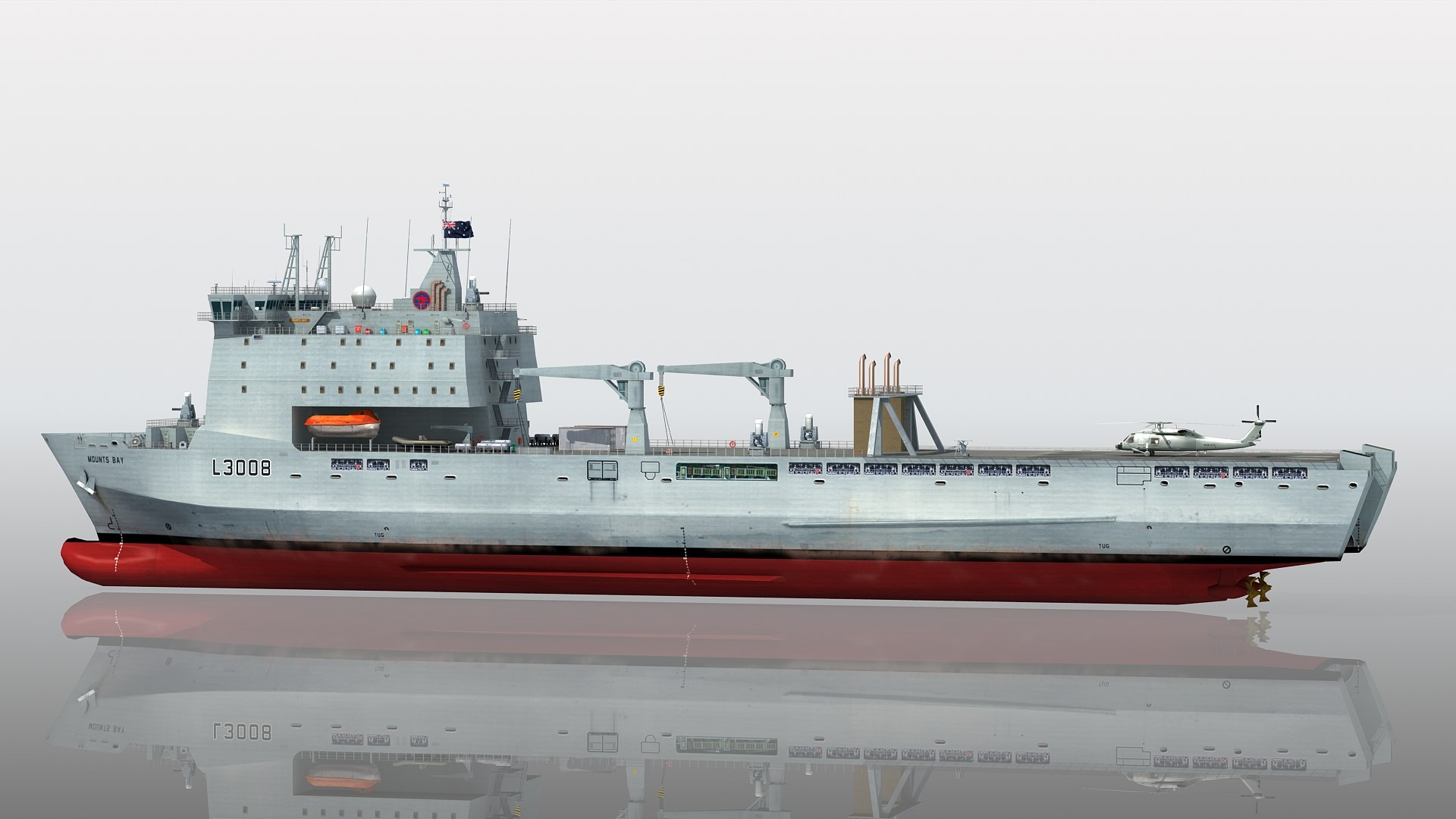 3D Model Mounts Bay L3008 Bay-class - TurboSquid 1662926
