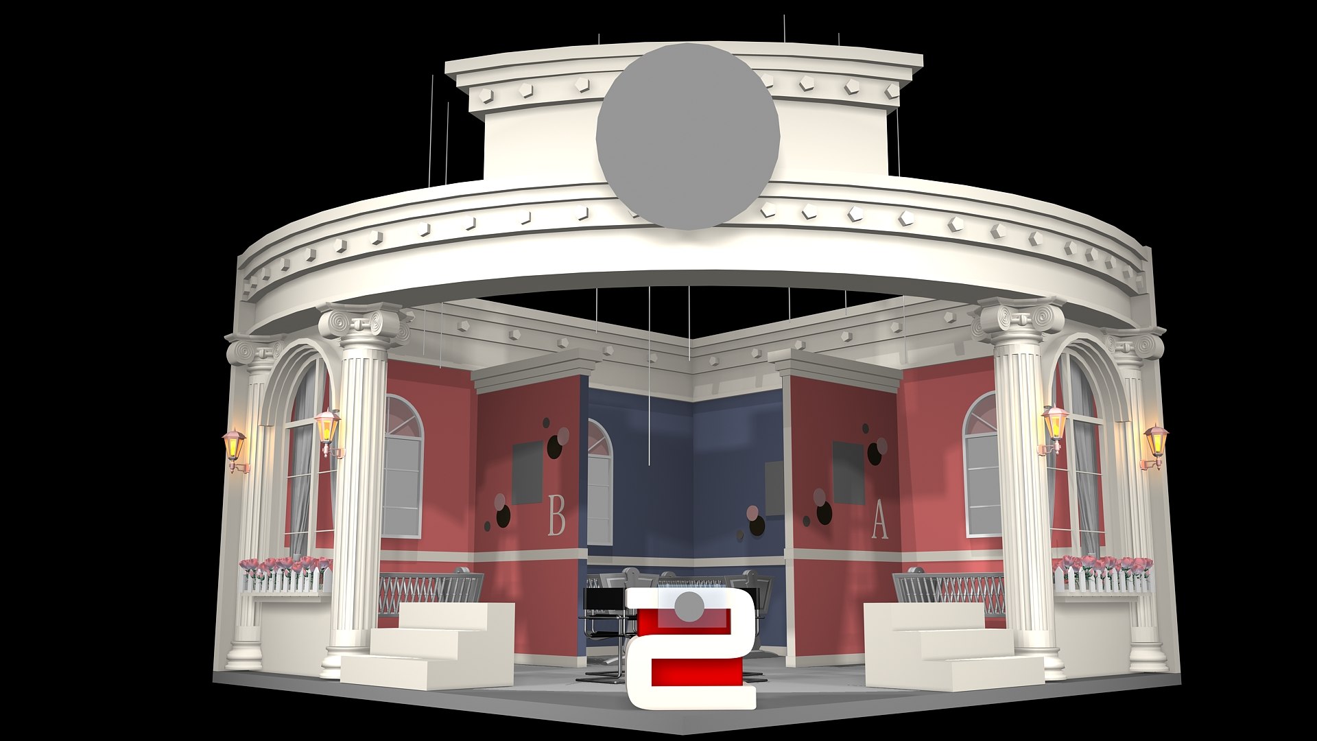 8x6 Stand Design 2 Open Side Double Decker Model - TurboSquid 1866545