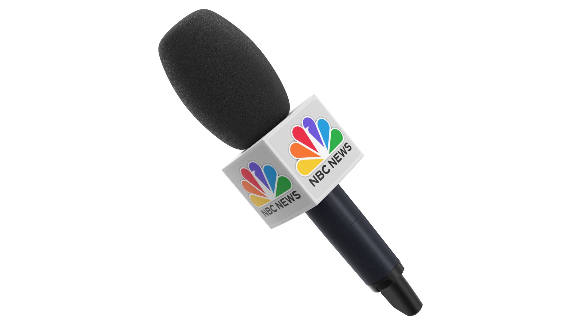 NBC News Interview Mic Wireless Square 3D - TurboSquid 2169083