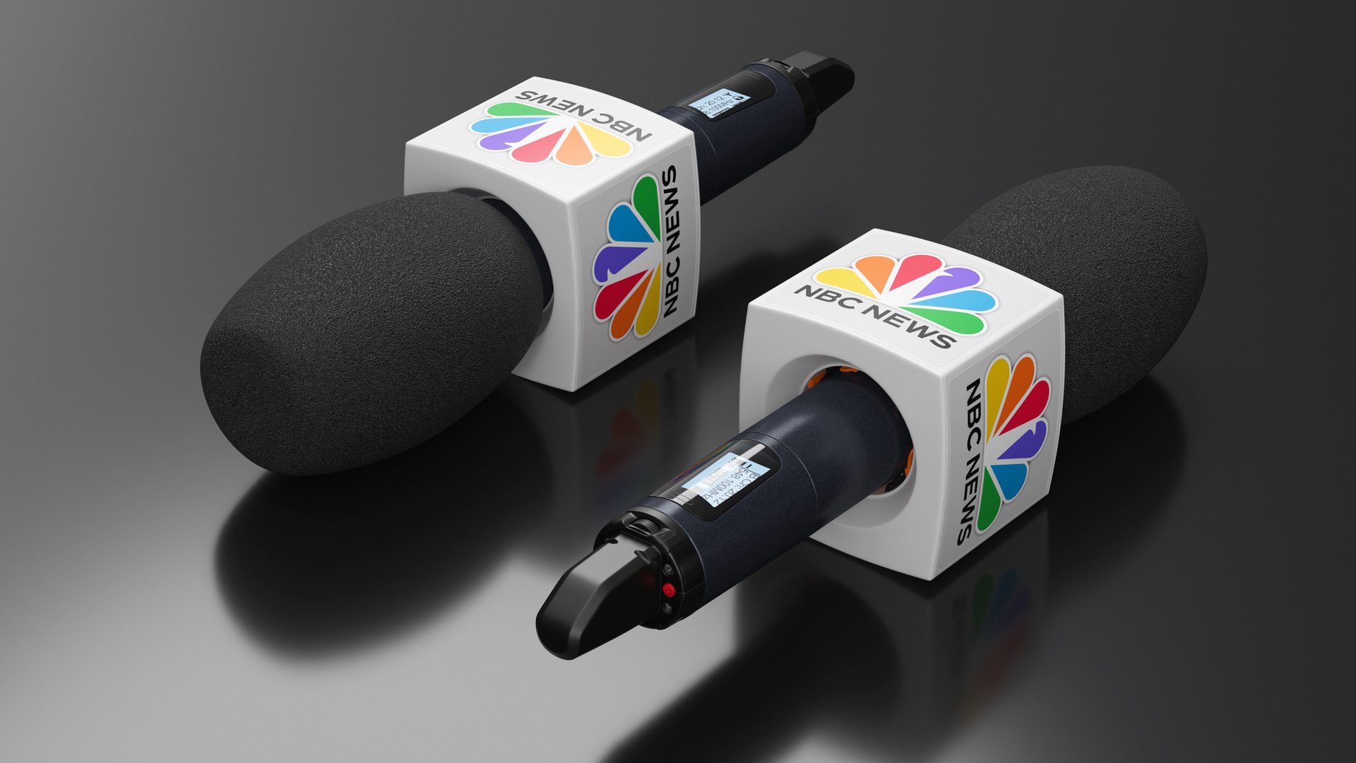 NBC News Interview Mic Wireless Square 3D - TurboSquid 2169083