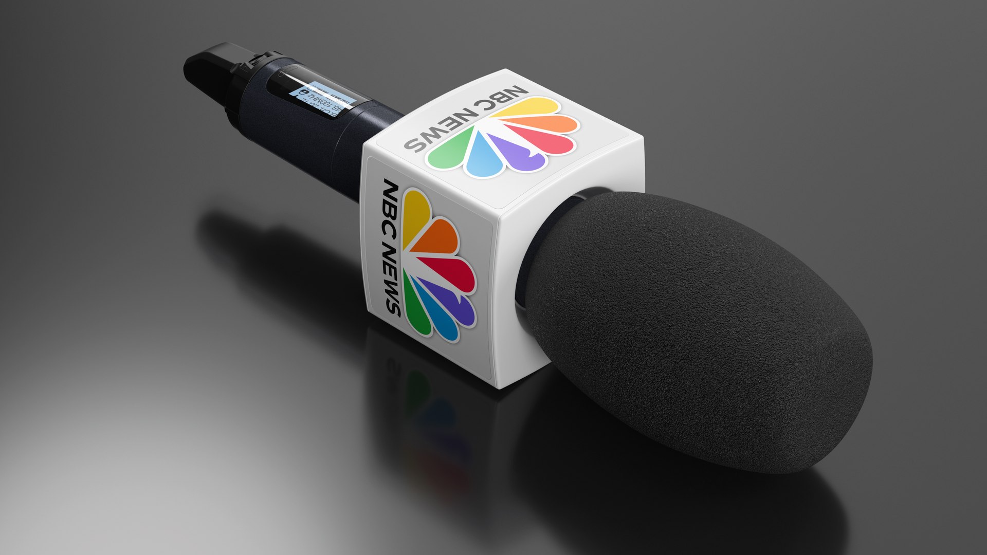 NBC News Interview Mic Wireless Square 3D - TurboSquid 2169083