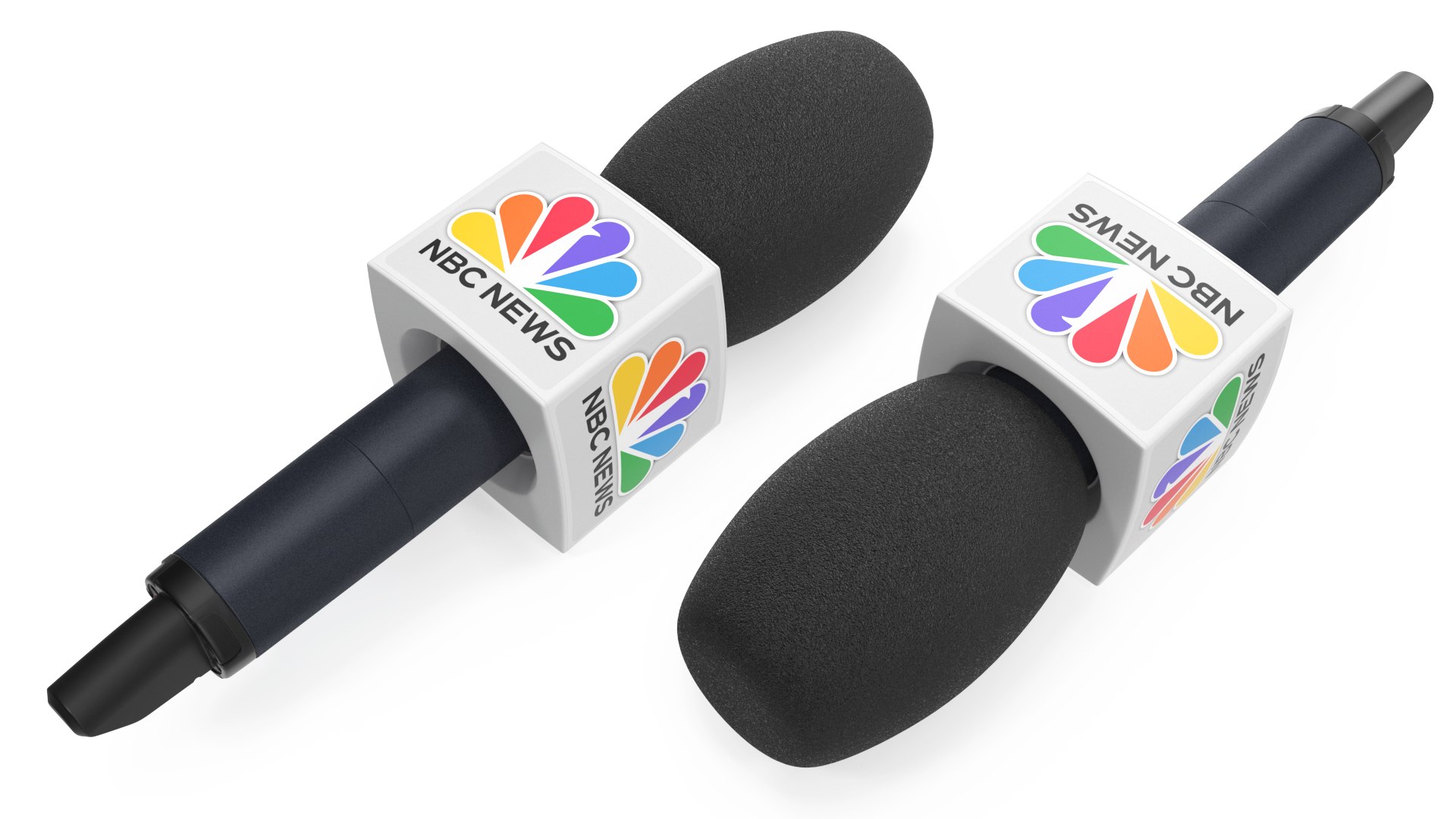 NBC News Interview Mic Wireless Square 3D - TurboSquid 2169083
