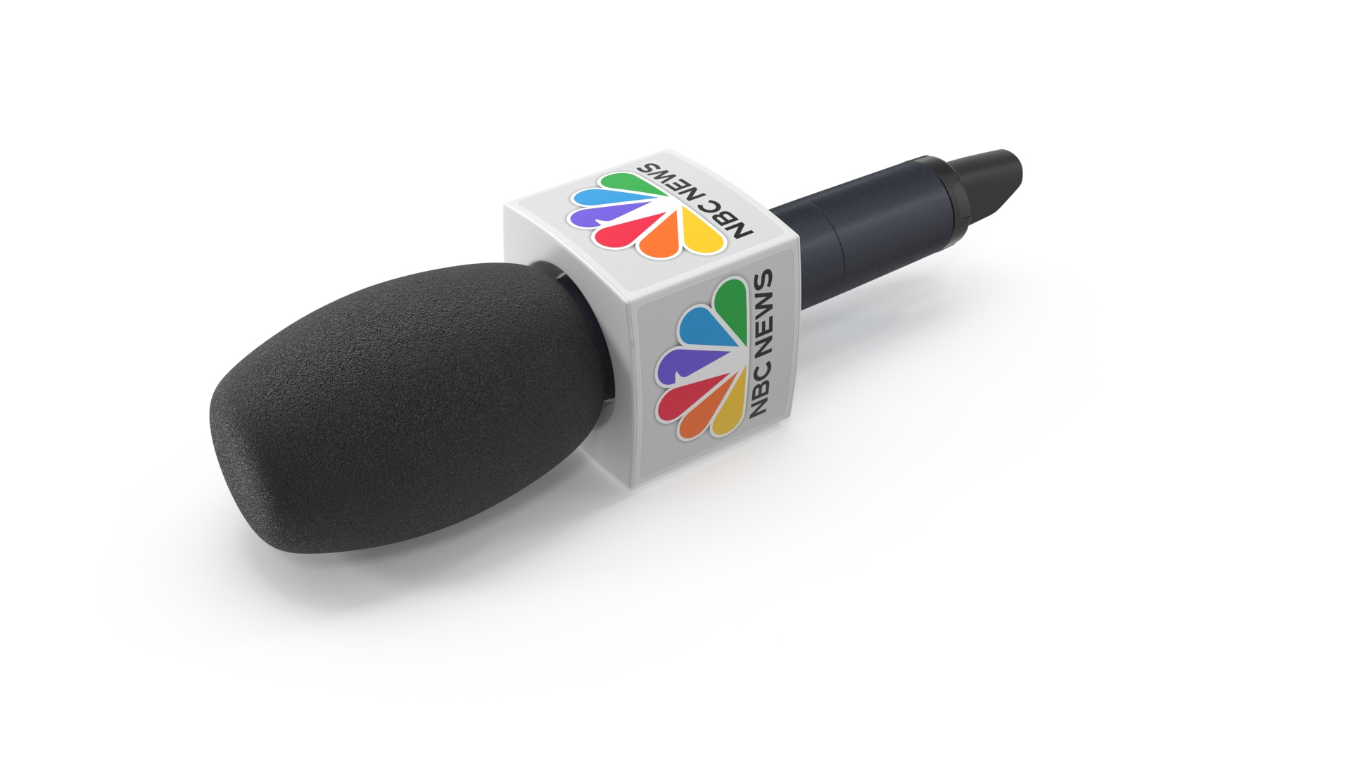 NBC News Interview Mic Wireless Square 3D - TurboSquid 2169083