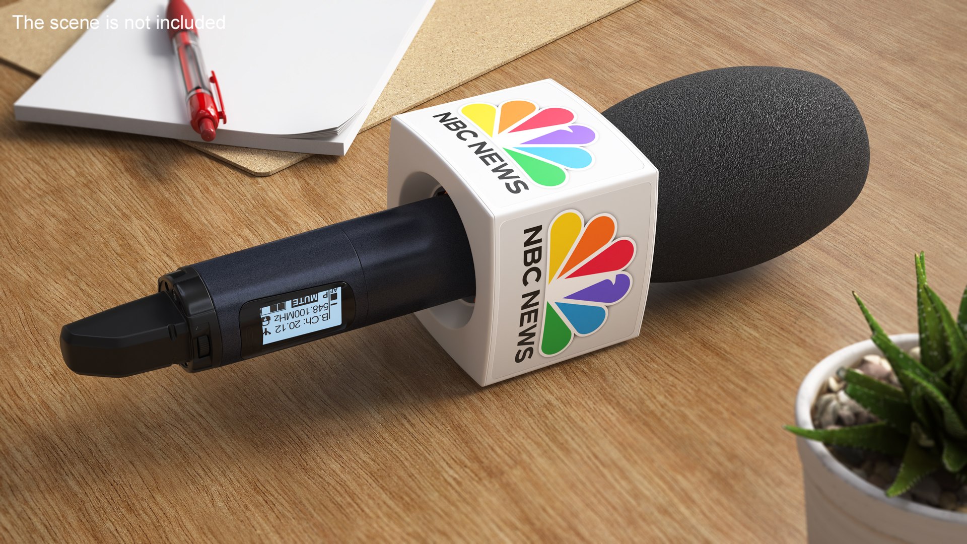 NBC News Interview Mic Wireless Square 3D - TurboSquid 2169083