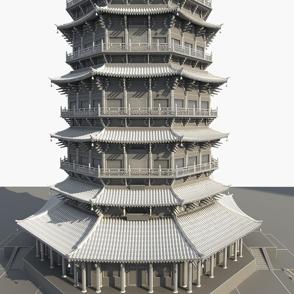 Pagoda of Fogong Temple model - TurboSquid 1838342