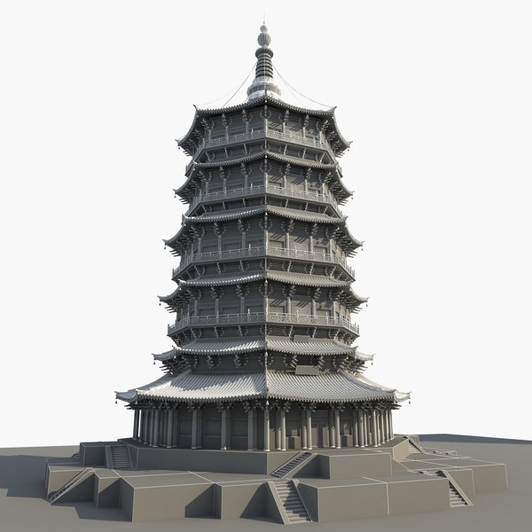 Pagoda of Fogong Temple model - TurboSquid 1838342