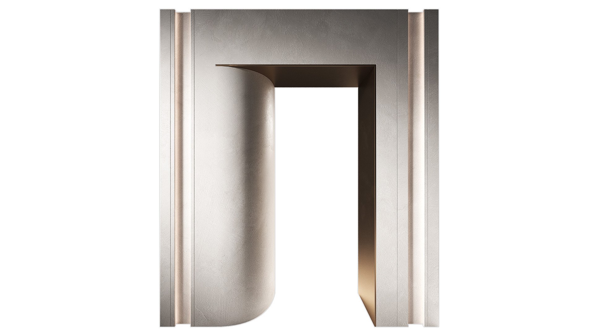 Rounded Modular Doorway Opening Wall Decoration Panels Hallway Pass ...