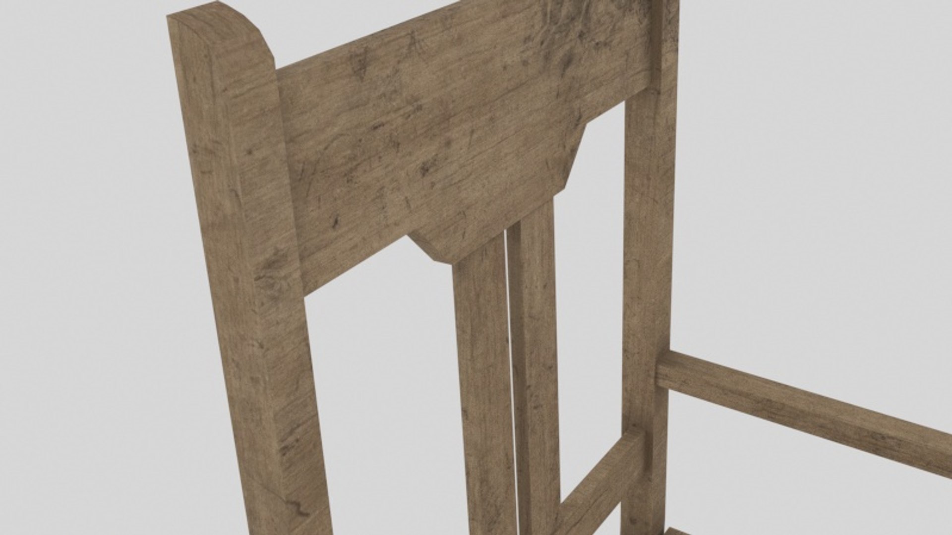 3D Wooden Rolling Chair - TurboSquid 2084039