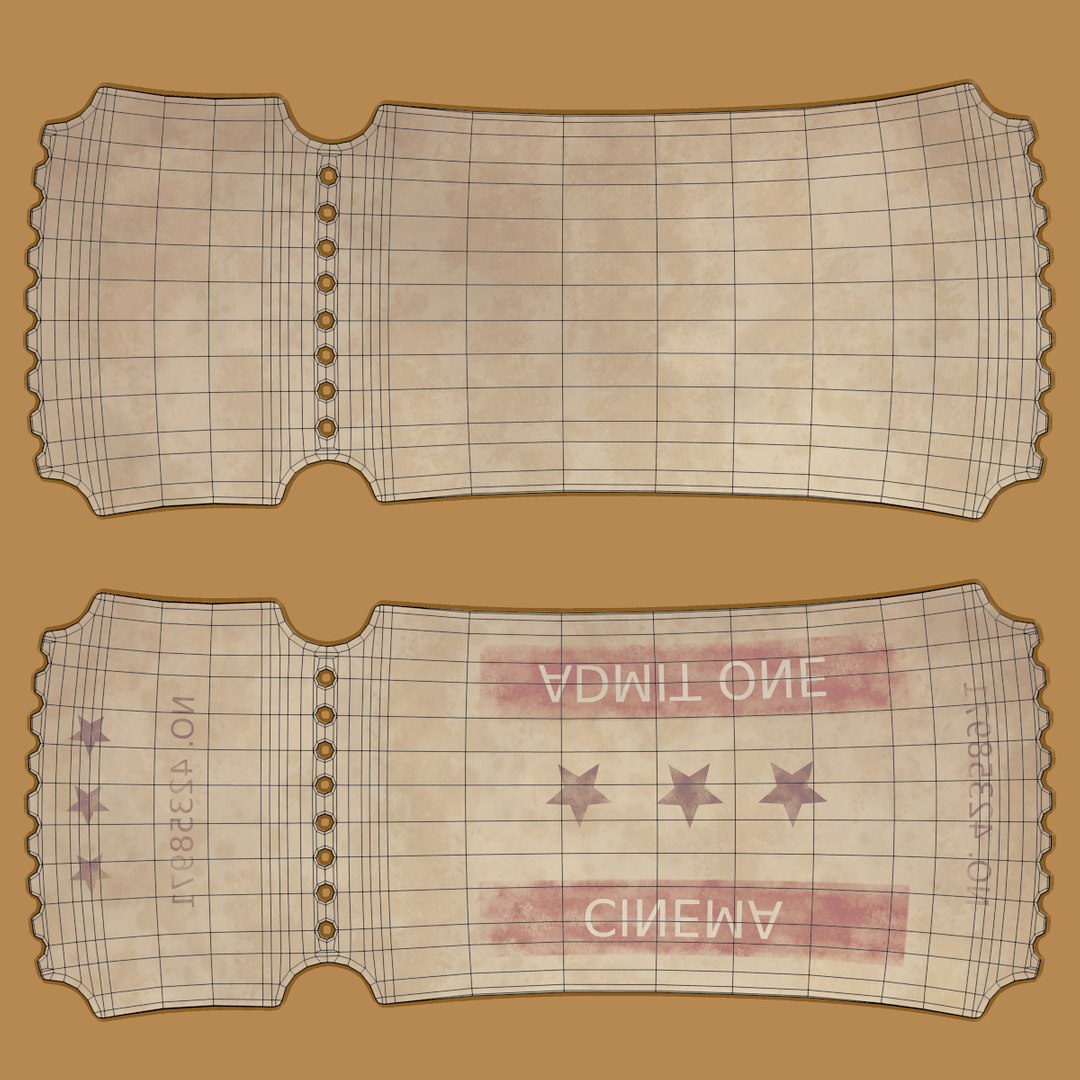 3D Ticket Model - TurboSquid 1168594