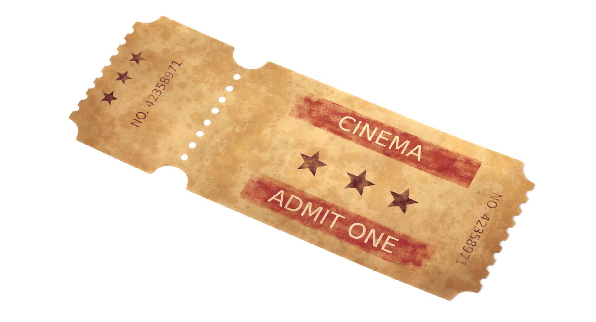 3D Ticket Model - TurboSquid 1168594