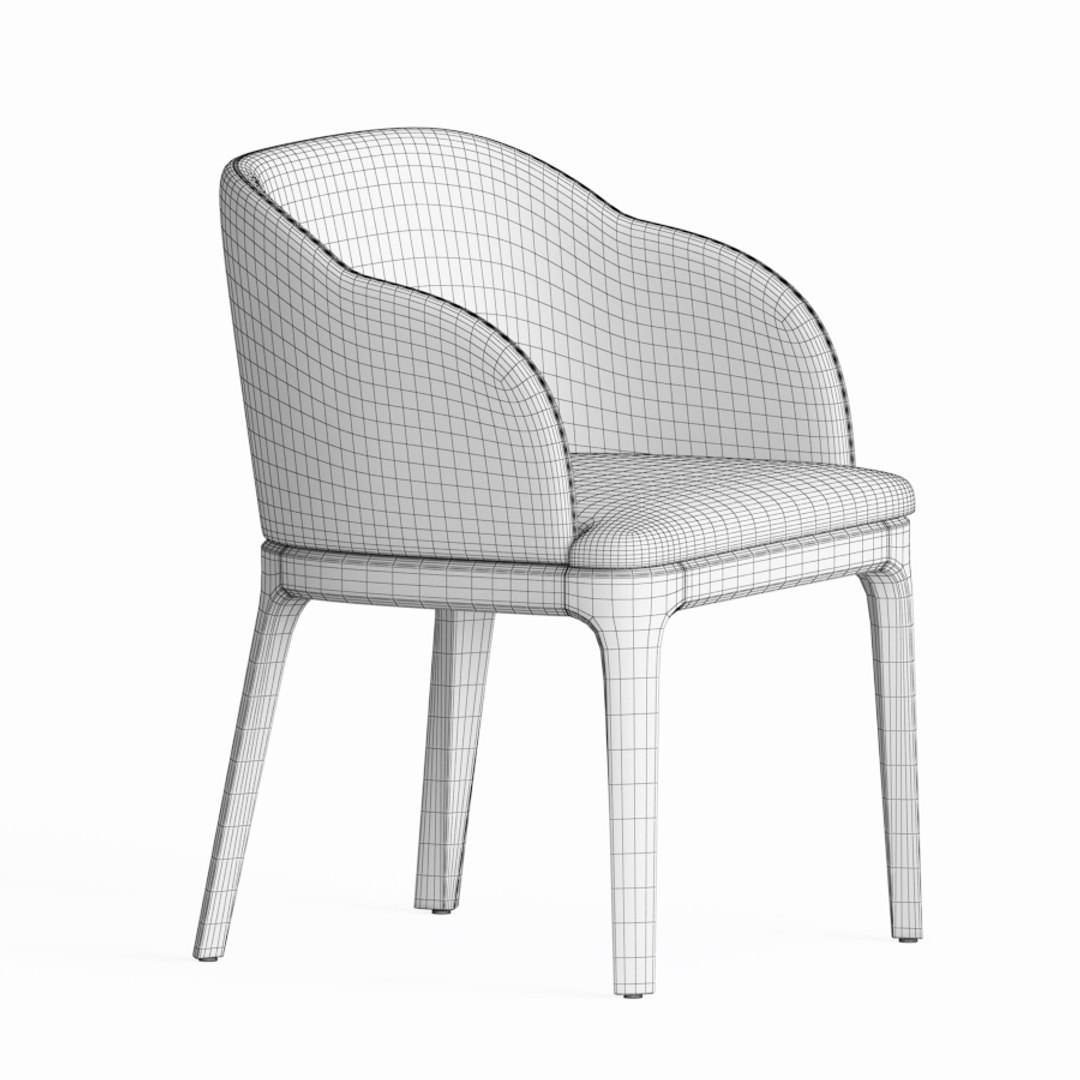 3D aubrey armchair dining chair model - TurboSquid 1623019