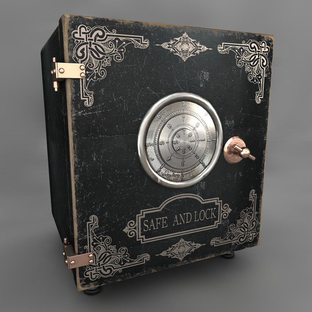 3d Model Of Antique Safe