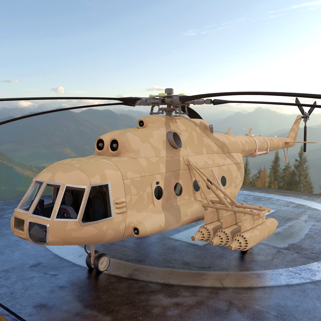 Mi-8 Helicopter 3d Model