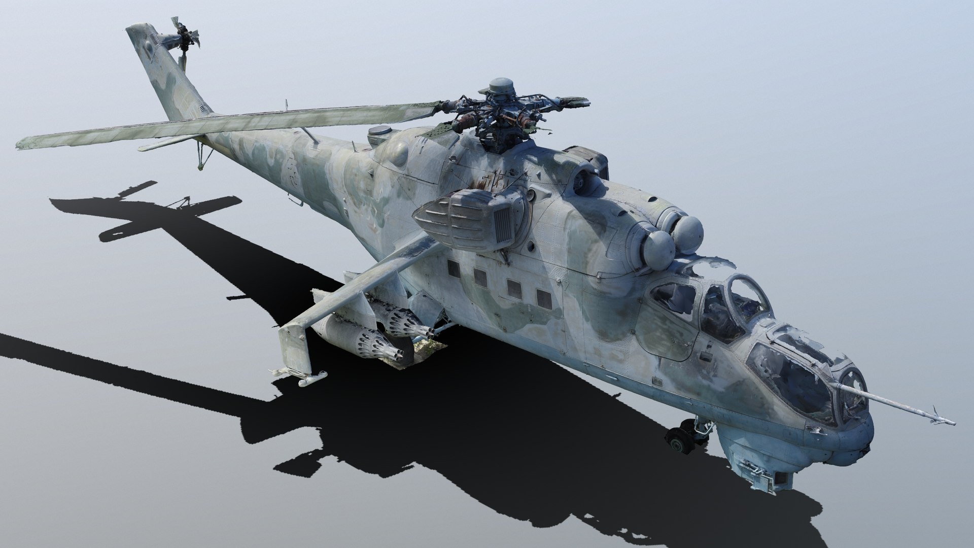3D Model Mi-24 Attack Helicopter Photogrammetry Scan - TurboSquid 2179416