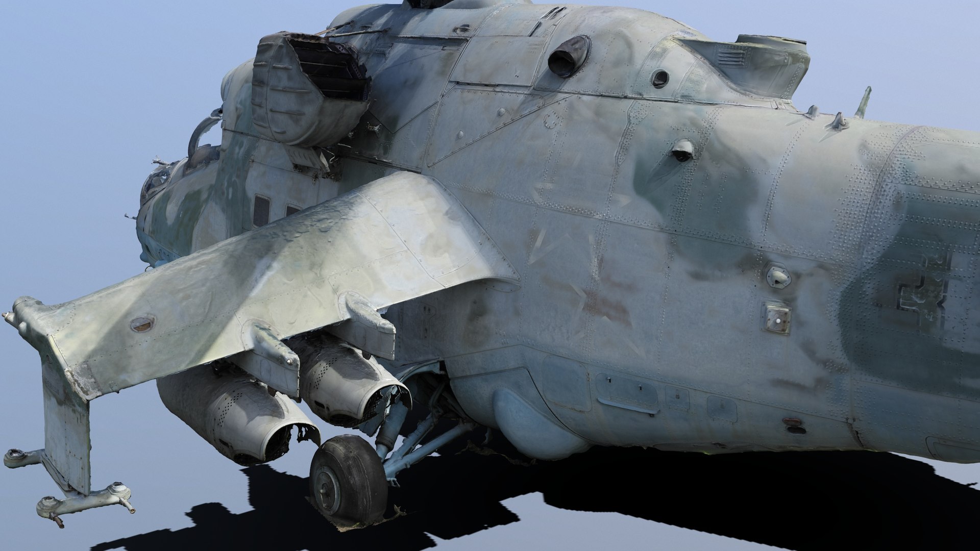 3D Model Mi-24 Attack Helicopter Photogrammetry Scan - TurboSquid 2179416