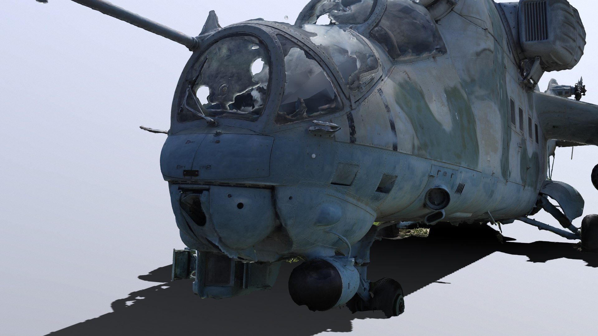 3D Model Mi-24 Attack Helicopter Photogrammetry Scan - TurboSquid 2179416