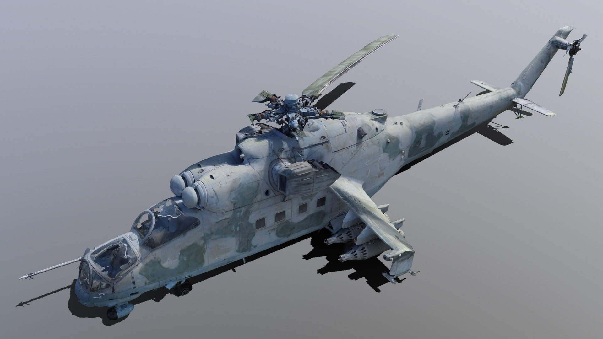 3D Model Mi-24 Attack Helicopter Photogrammetry Scan - TurboSquid 2179416