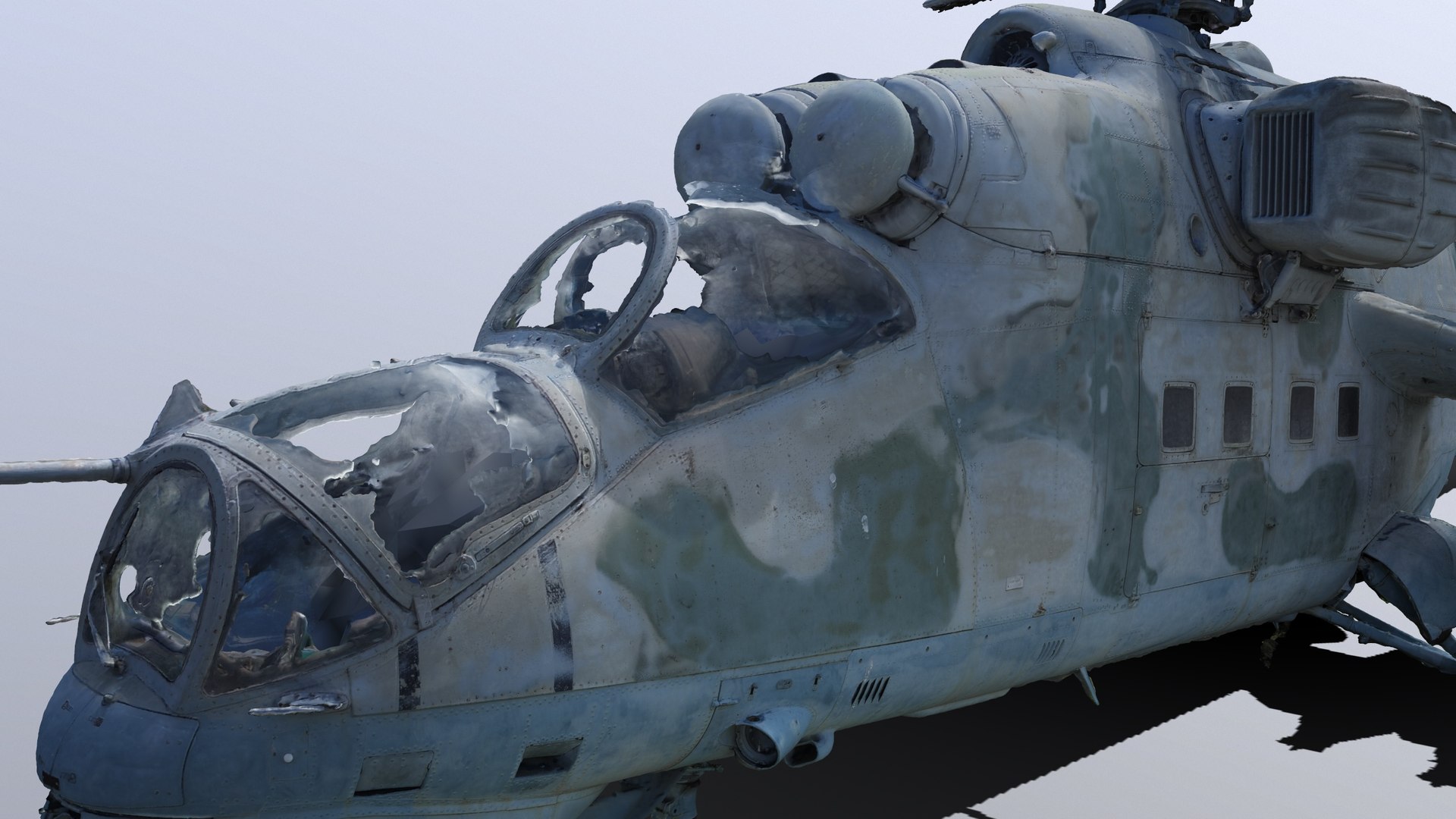 3D Model Mi-24 Attack Helicopter Photogrammetry Scan - TurboSquid 2179416