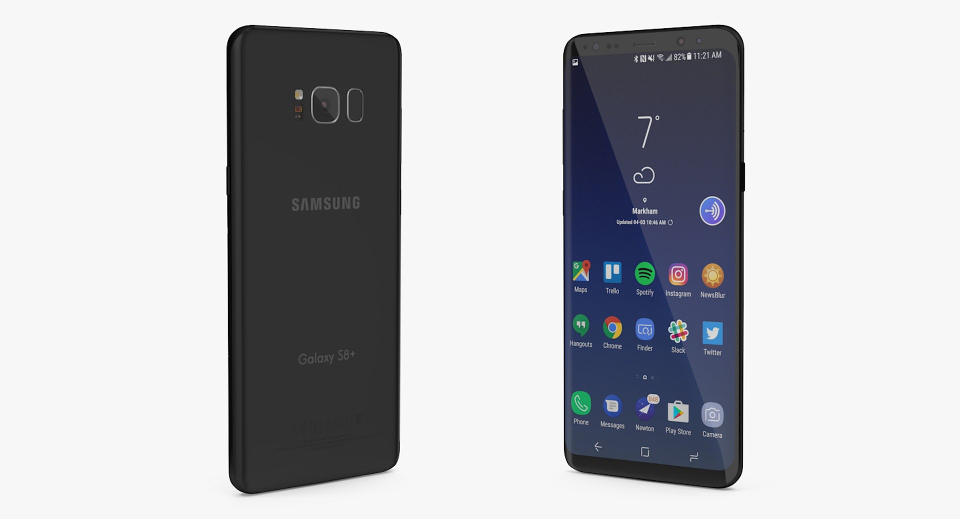 Samsung Galaxy S8 Midnight Model - TurboSquid 1195880