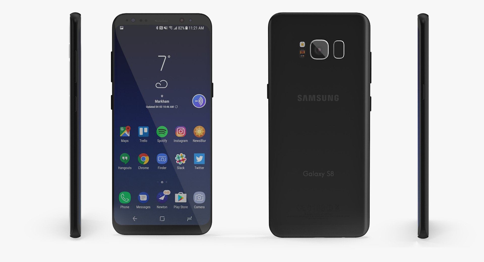 Samsung Galaxy S8 Midnight Model - TurboSquid 1195880