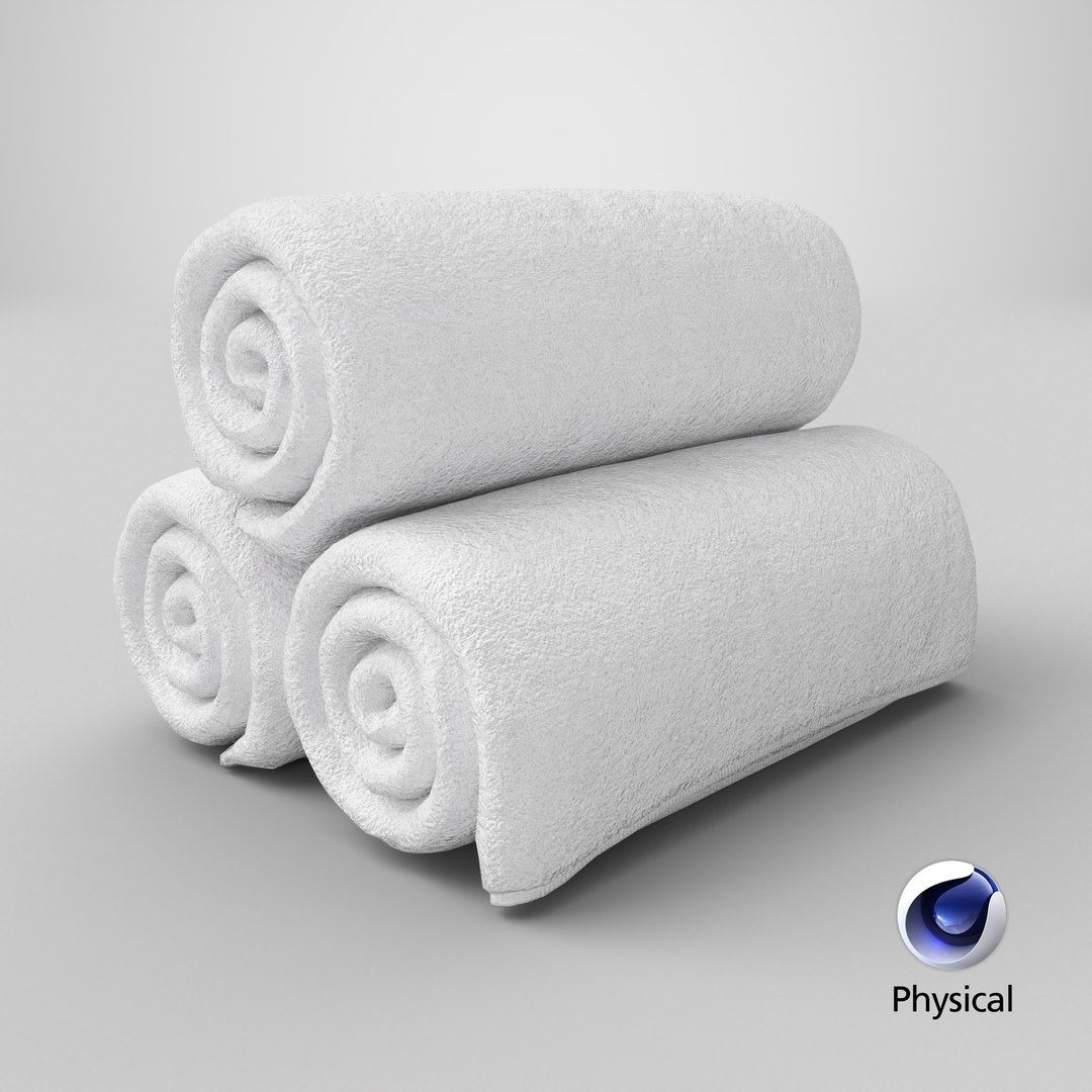 3D Prop 21 Rolled Towels White Three - TurboSquid 2146823