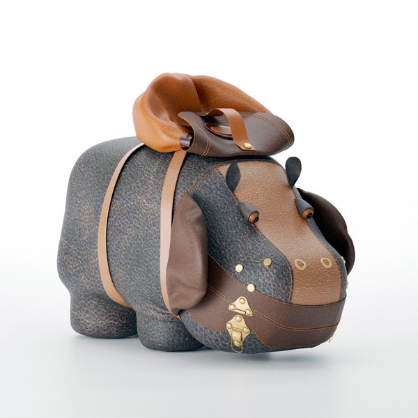3D Hippo backpack model - TurboSquid 1722163