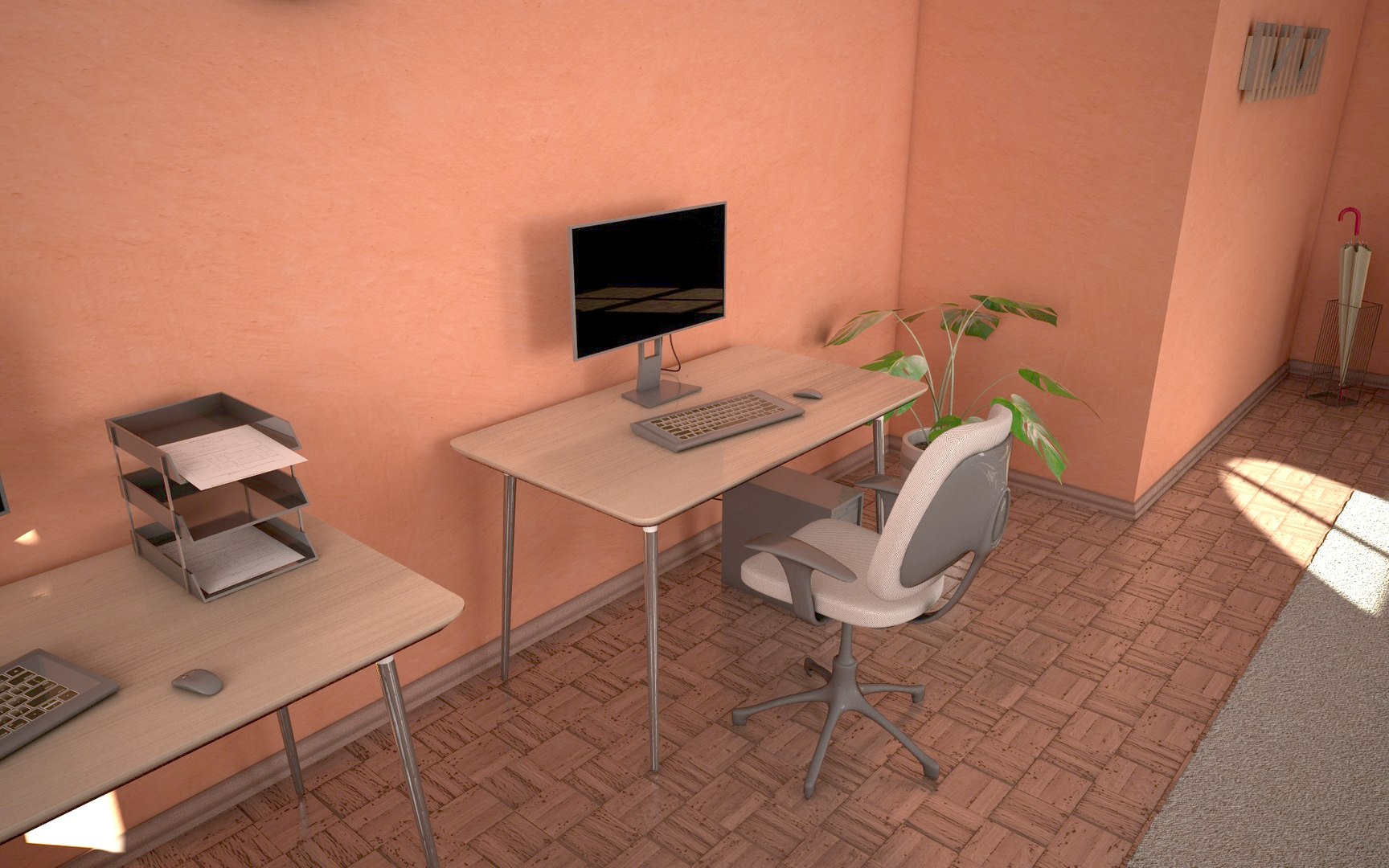 3D Office Corner Model - TurboSquid 1732671